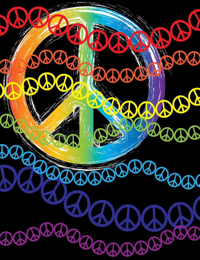 Peace Poster stock vector. Illustration of design, colorful - 12151248