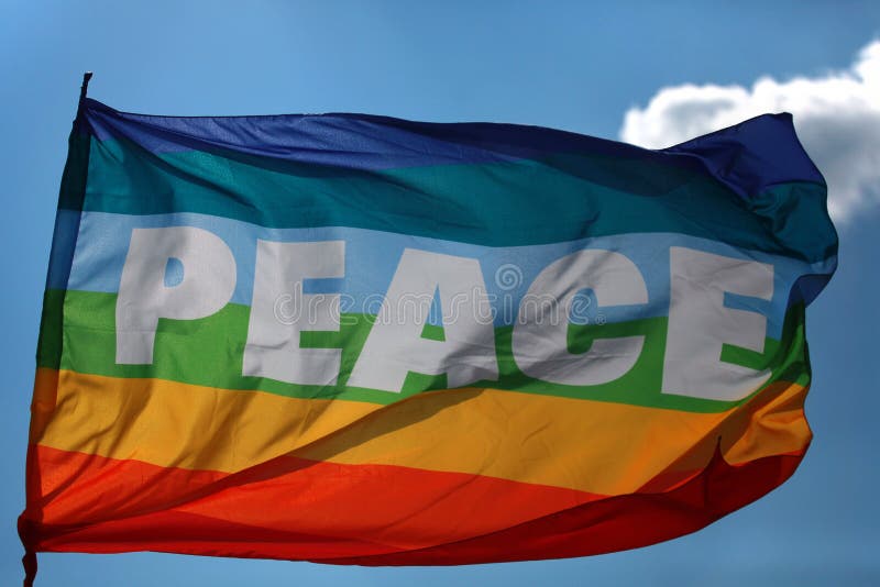 Peace. the rainbow flag. stock photo. Image of isolated - 32977574