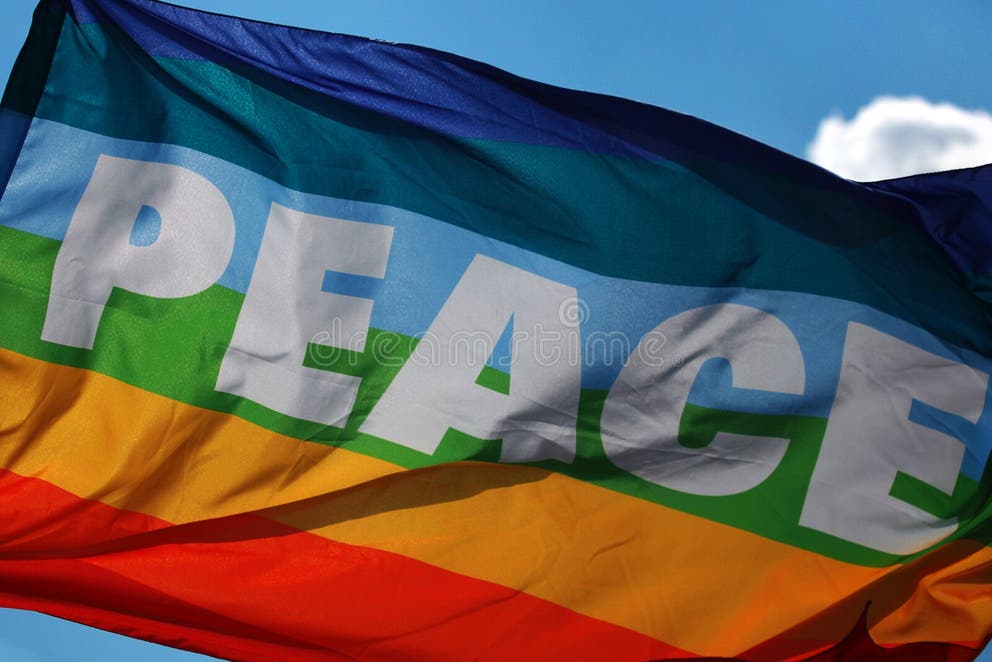 Peace. the rainbow flag. stock photo. Image of courage - 32977578