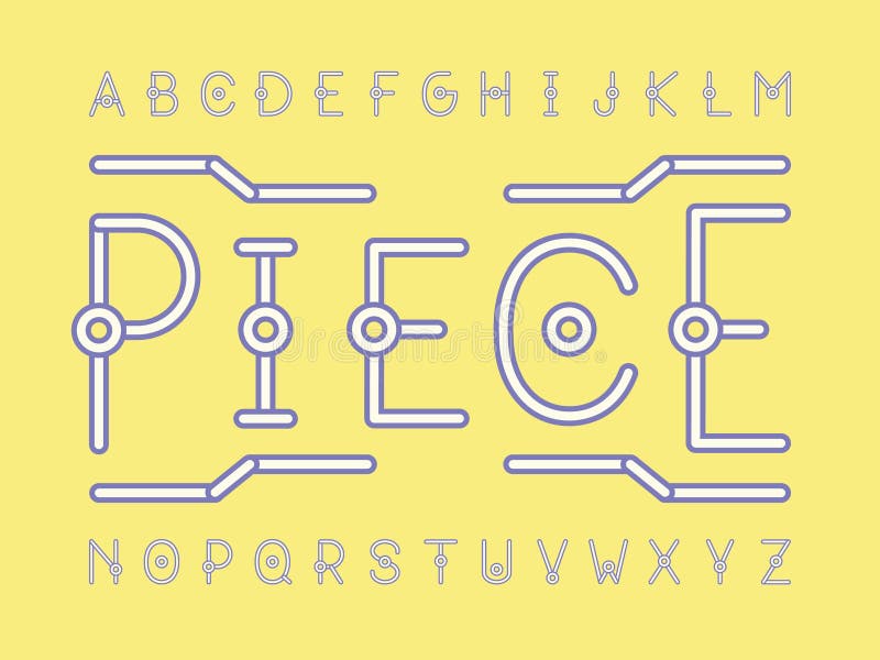 Peace Regular Font. Vector Alphabet Stock Vector - Illustration of ...