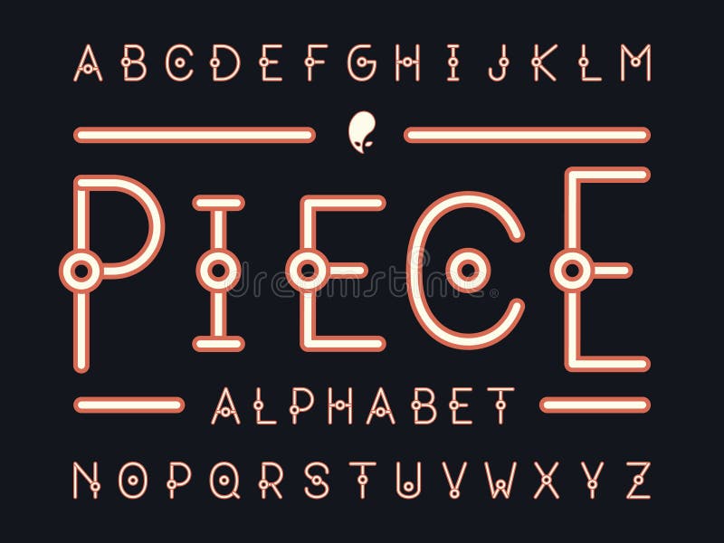 Peace Regular Font. Vector Alphabet Stock Vector - Illustration of ...