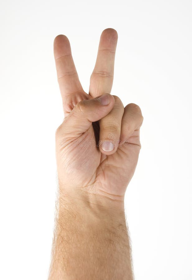 Hand making peace sign stock photo. Image of gloves, peace - 2052128
