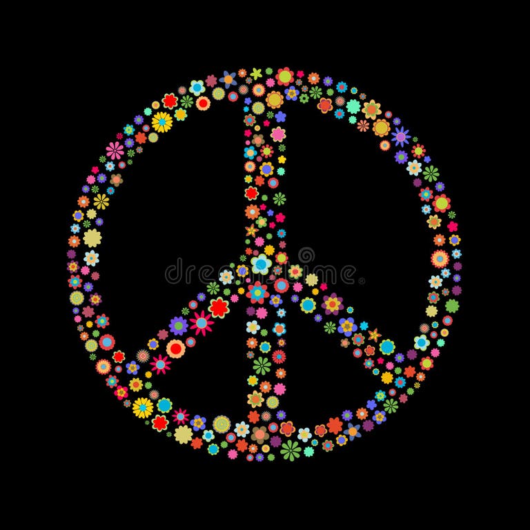Peace Sign Flowers Stock Illustrations – 3,246 Peace Sign Flowers Stock ...