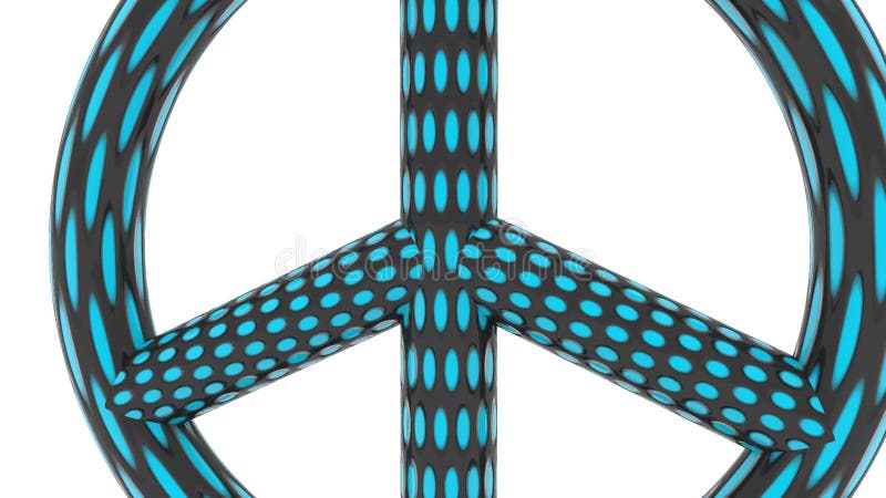 Peace Sign from Abstract Material on White Stock Video - Video of ...