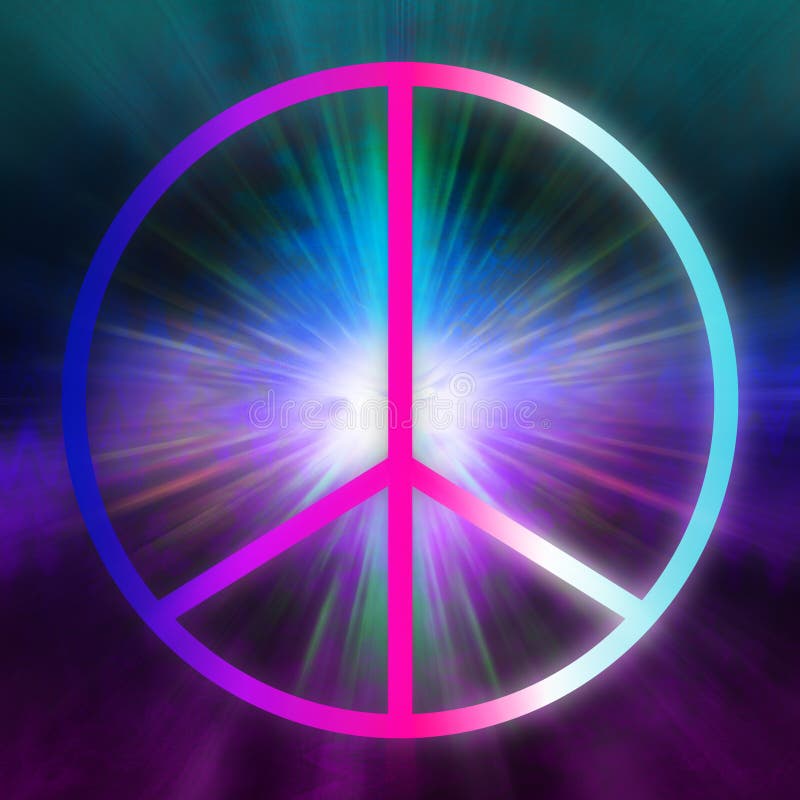 Psychedelic Peace Sign Notebook Doodle Vector Stock Vector ...