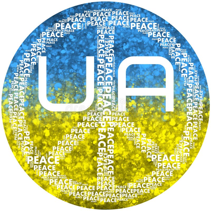 Peace Sign on the Background of Yellow and Blue Colors Ukraine Stock ...