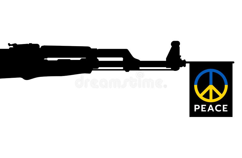 Peace Sign at the End of the Gun Stock Vector - Illustration of crimea ...