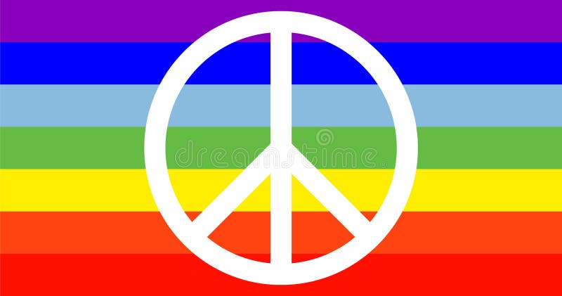 Peace Sign Flag Vector Illustration Premium Quality Stock Vector ...