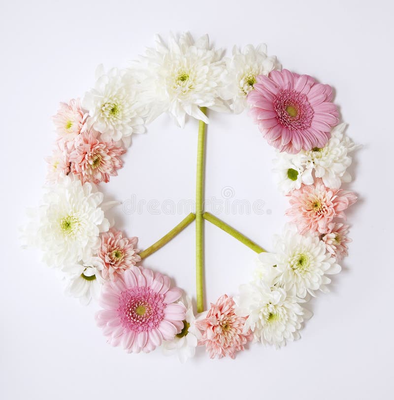 Flower peace sign stock image. Image of love, flowers - 5877173