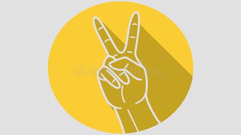 Peace Sign Hand Icon for Harmony and Unity Themes, Vector Design ...