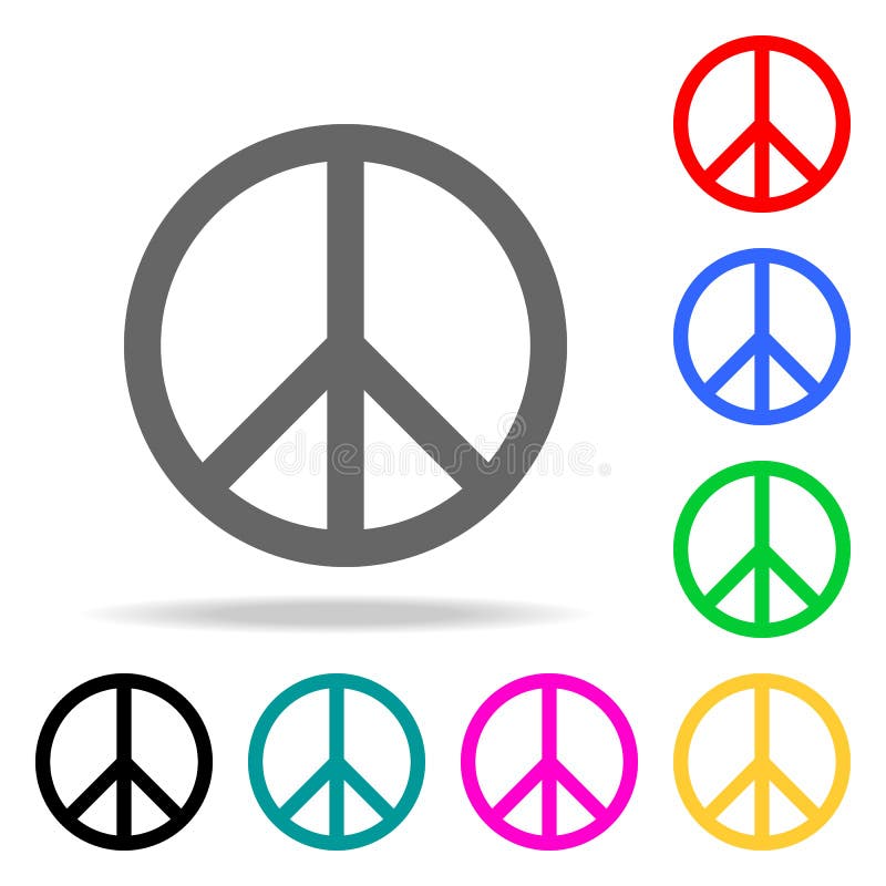 Peace Sign Icon. Elements in Multi Colored Icons for Mobile Concept and ...