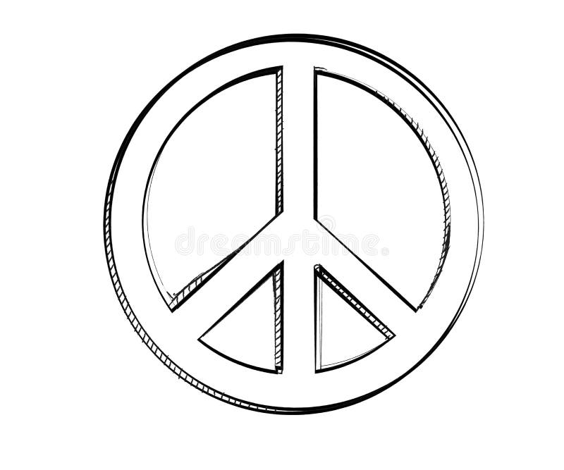 Peace sign - flat icon stock vector. Illustration of concept - 127965602
