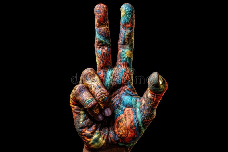 Peace sign. Generate Ai stock illustration. Illustration of design ...