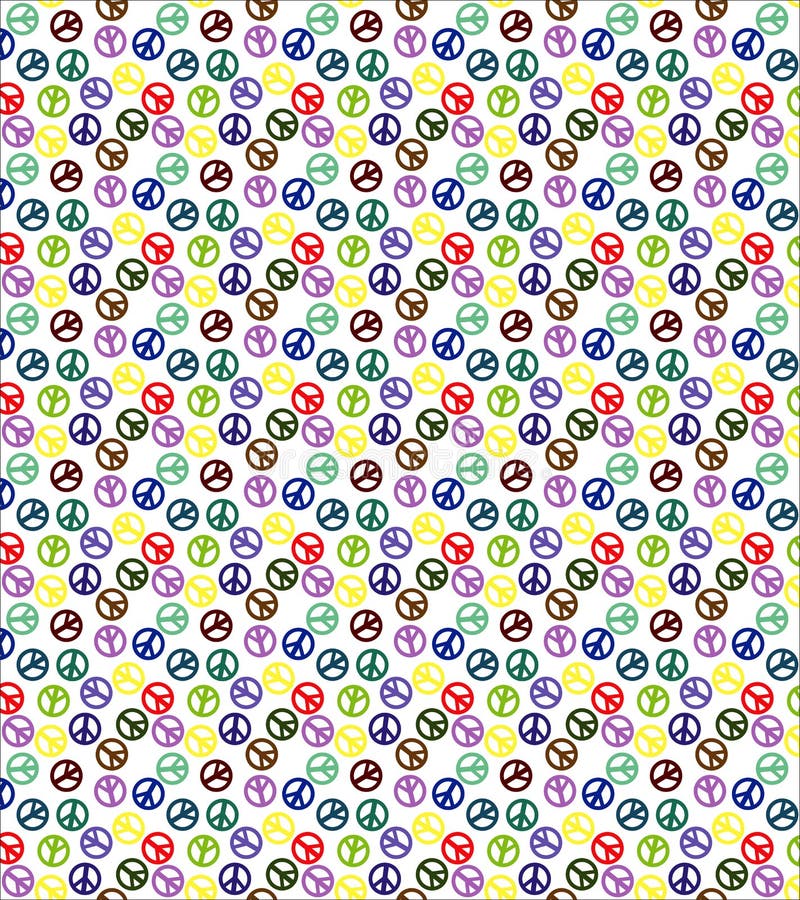 Peace sign pattern stock vector. Illustration of pattern - 55195369