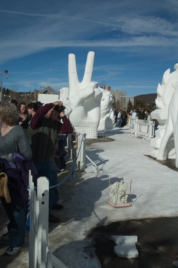 Peace Sign in Snow and Ice. Editorial Image - Image of tourism ...