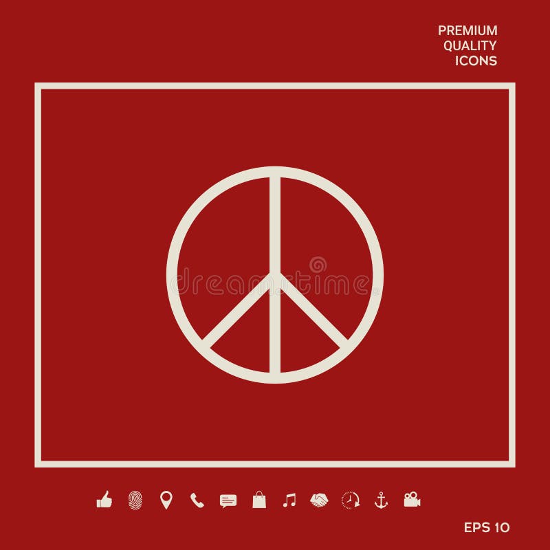 Peace Sign Symbol. Graphic Elements for Your Design Stock Vector ...