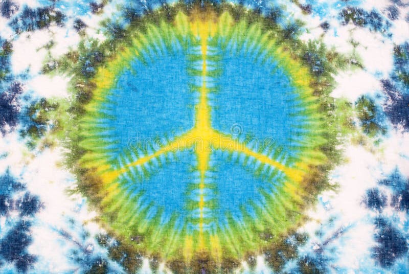 Tie Dye Peace Sign Background
