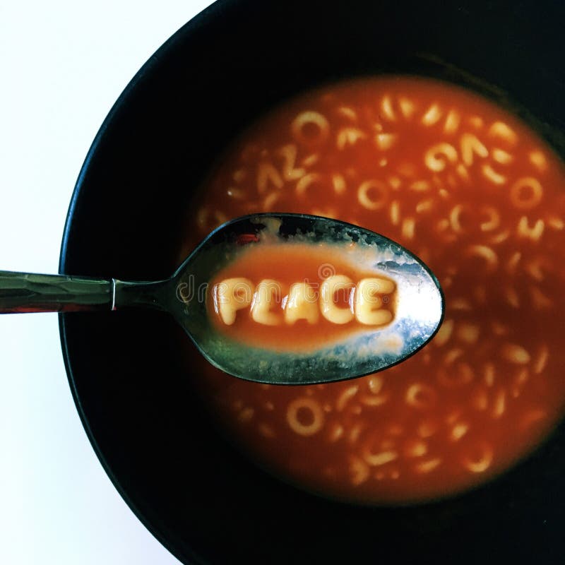 Peace in a spoon stock image. Image of truce, serving - 62314417