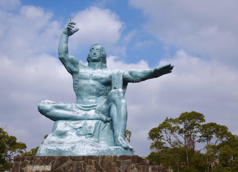 Peace Statue in Nagasaki Peace Park Editorial Image - Image of ...