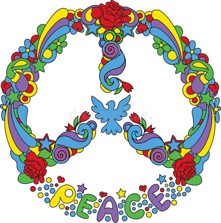 Rainbow Peace Symbol Doodle Stock Illustrations – 1,010 Rainbow Peace ...