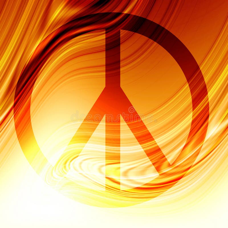 Red Peace Symbol Created In Grunge Style. Stock Vector - Illustration ...