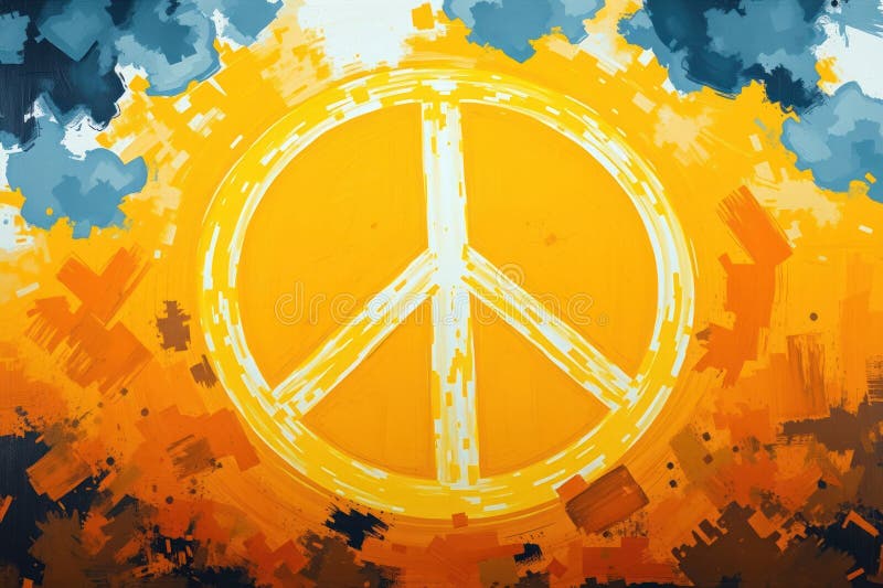 Peace Symbol Backdrop. Universal Icon for Tranquility & Harmony ...