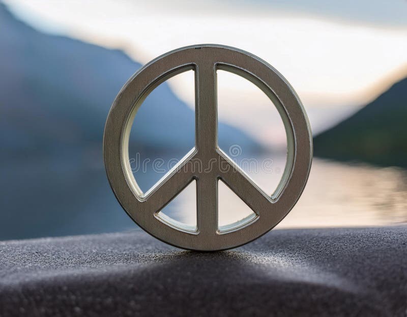 Peace Symbol on a Calm Background, Representing Harmony, Tranquility ...