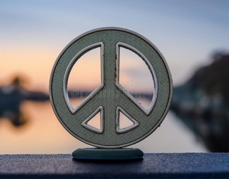 Peace Symbol on a Calm Background, Representing Harmony, Tranquility ...