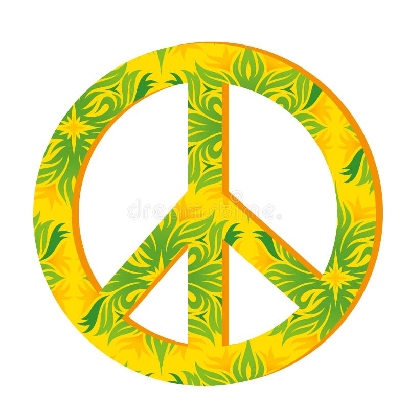 Peace symbol stock vector. Illustration of orange, gradient - 36004498