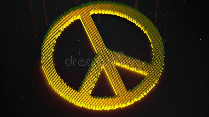 Peace Symbol 3D Render Illustration Stock Illustration - Illustration ...
