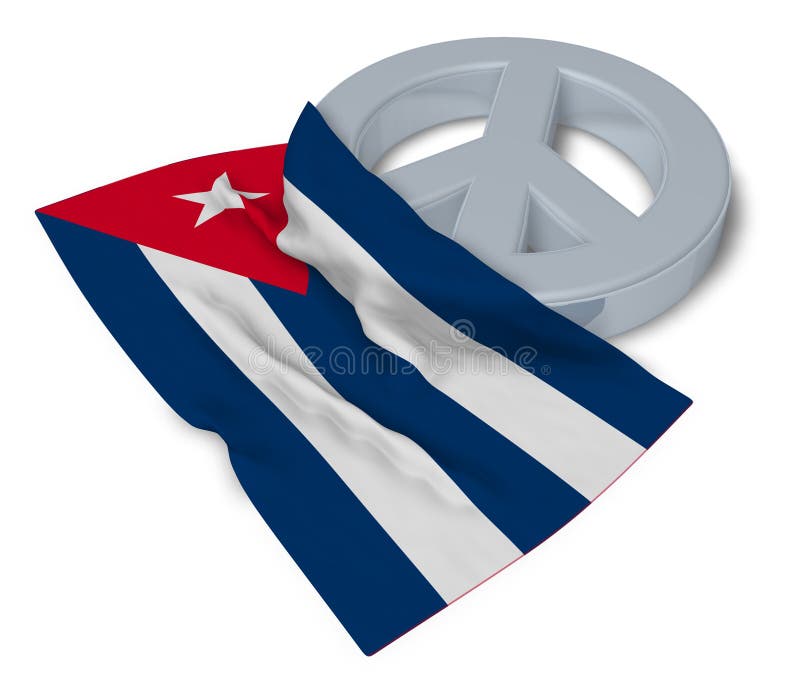 Peace Symbol and Flag of Cuba Stock Illustration - Illustration of ...