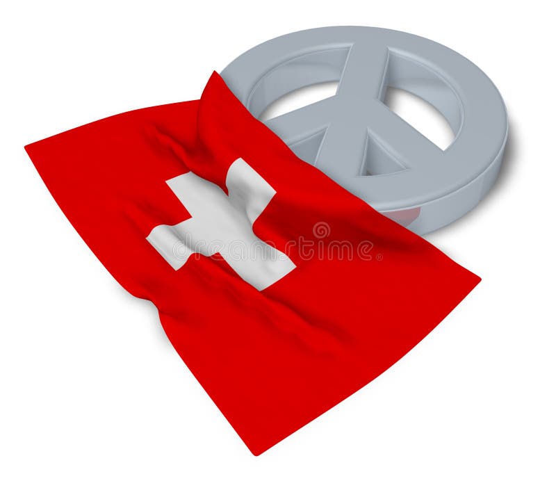 Peace Symbol and Flag of Switzerland Stock Illustration - Illustration ...