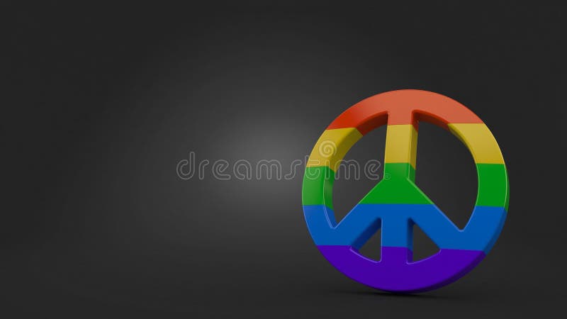Peace Symbol on Gray Background Stock Illustration - Illustration of ...