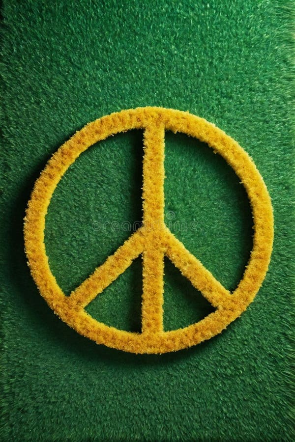 Peace Symbol Made of Various Eco Friendly Materials Stock Illustration ...