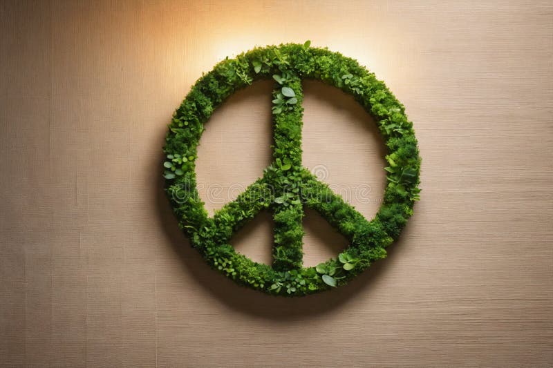 Peace Symbol Made of Various Eco Friendly Materials Stock Image - Image ...