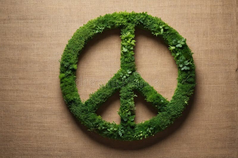 Peace Symbol Made of Various Eco Friendly Materials Stock Image - Image ...