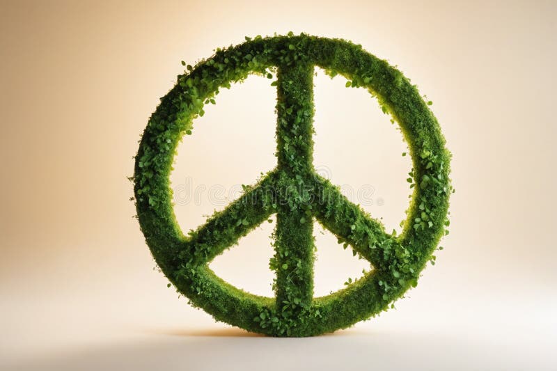 Peace Symbol Made of Various Eco Friendly Materials Stock Image - Image ...