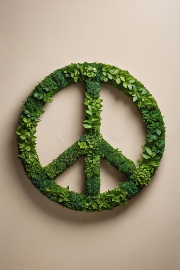 Peace Symbol Made of Various Eco Friendly Materials Stock Photo - Image ...