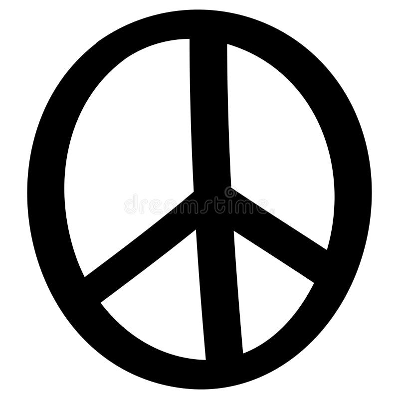 Peace Symbol in 70s or 60s Retro Style. 1970 Icon. Seventies Element ... Peace Symbol in 70s or 60s Retro Style. 1970 Icon. Seventies Element ...
