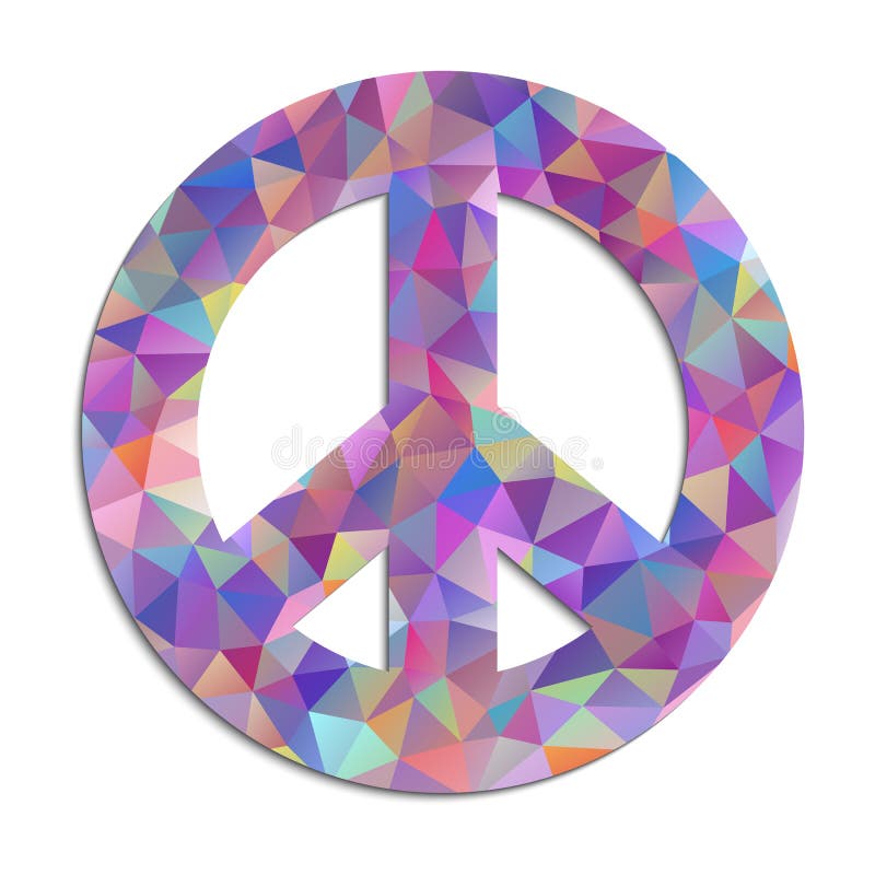 Peace Symbol on White Background Stock Vector - Illustration of deco ...