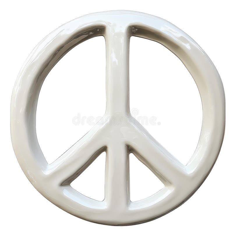 Peace Symbol on White Background - International Day of Peace Stock ...