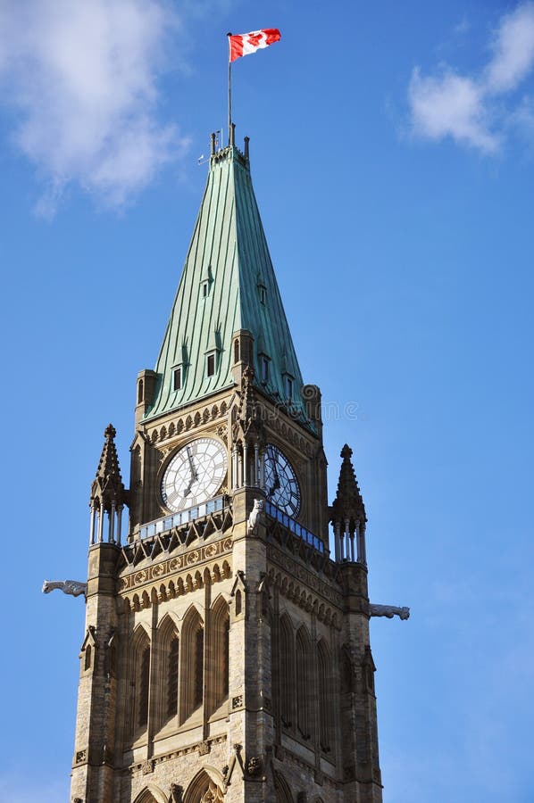 Peace Tower of Parliament Buildings, Ottawa Stock Photo - Image of ...
