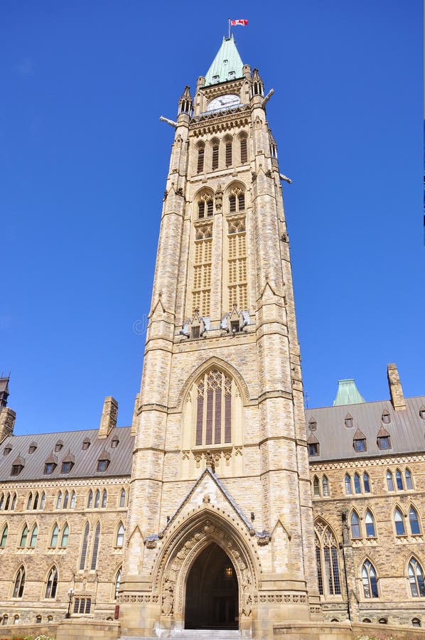 Peace Tower of Parliament Buildings, Ottawa Stock Photo - Image of ...