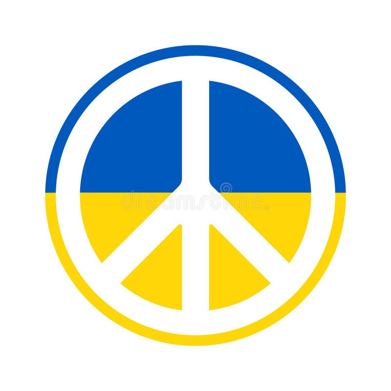 Peace for Ukraine logo stock vector. Illustration of europe - 263261878
