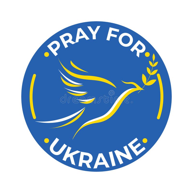 Peace for Ukraine Poster. Banner Design. Peace and Dove Symbol Stock ...