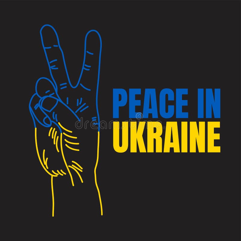 Peace in Ukraine, Stop War Campaign Banner Stock Vector - Illustration ...