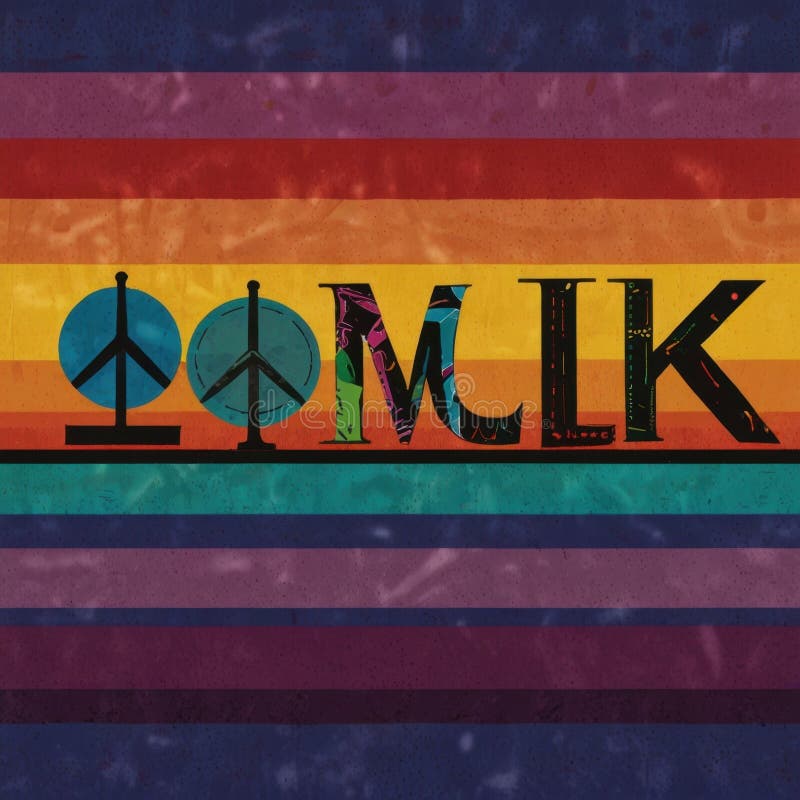 Peace, Unity, and Social Justice, a Retro-Inspired Design Stock Image ...