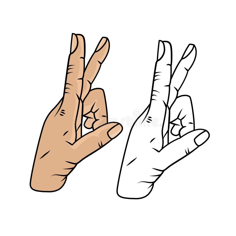 Peace or Victory Symbol View from the Angle , Side View ,hand Vector ...