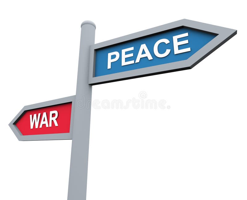 Peace or war stock illustration. Illustration of directional - 21184917
