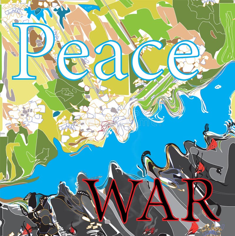 Peace and War stock vector. Illustration of peace, enemy - 55994712